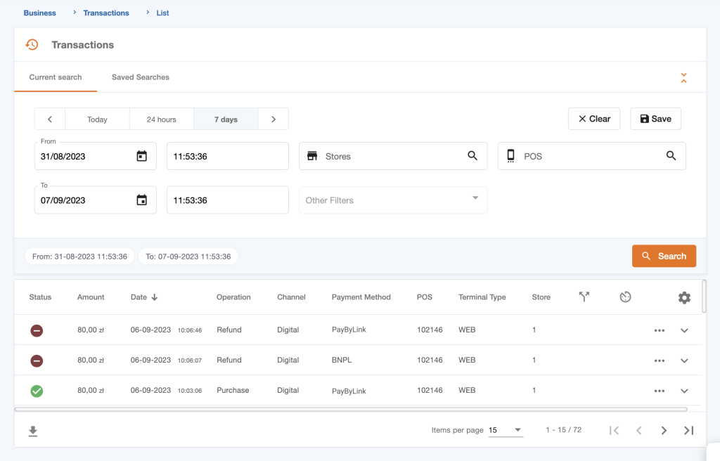 Transactions – Documentation