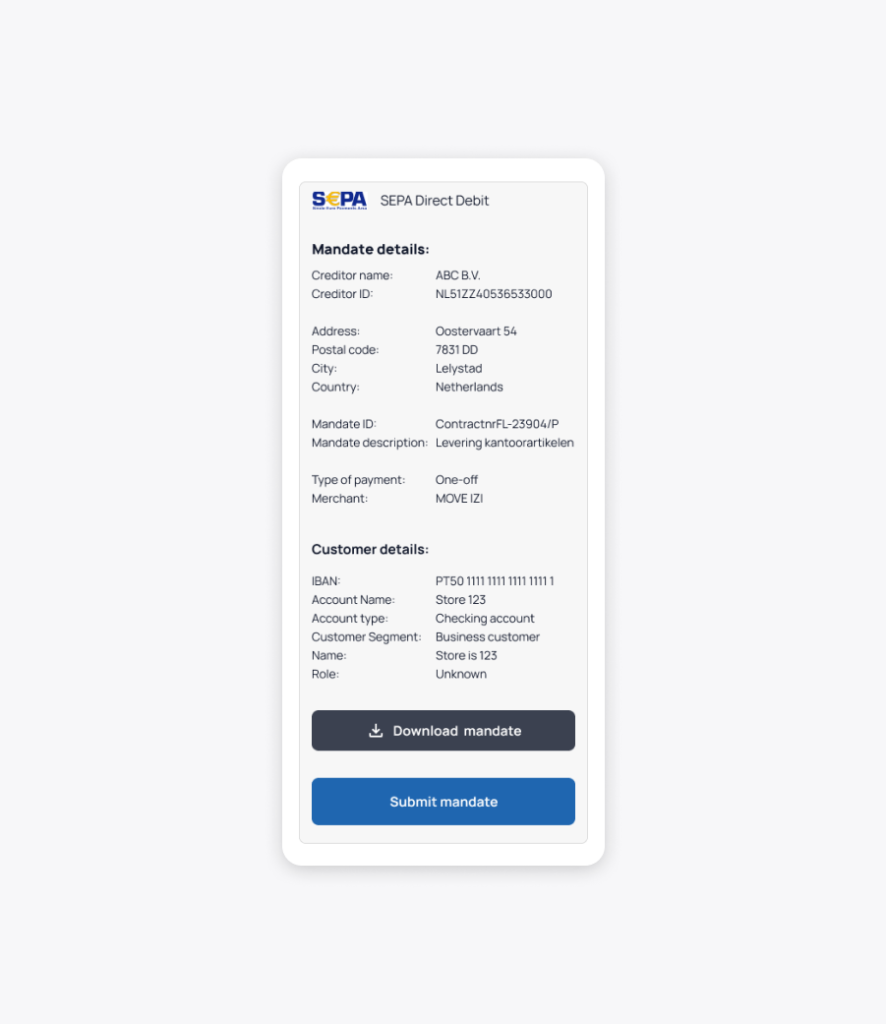 SEPA Direct Debit – Documentation